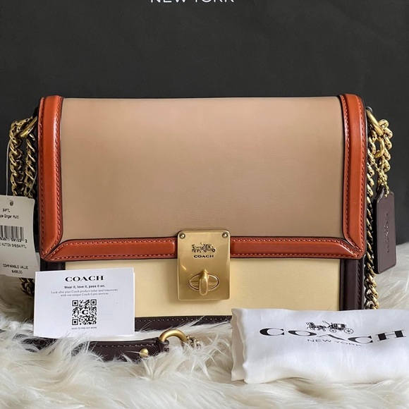 Bags | Coach Hutton Shoulder Bag In Colorblock | Poshmark